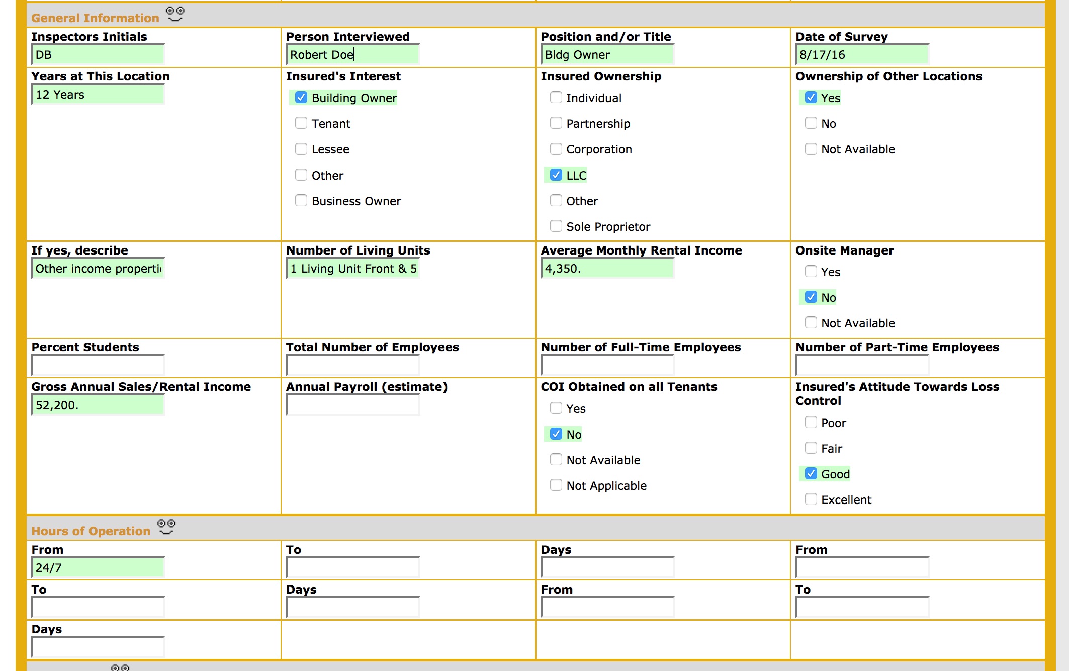 EZinspections: sample inspection forms, inspection checklists and ...
